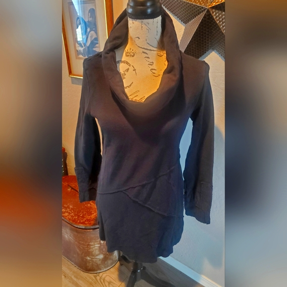 neon buddha | Tops | Neon Buddha Black Cowl Neck Long Sleeve Top Medium ...